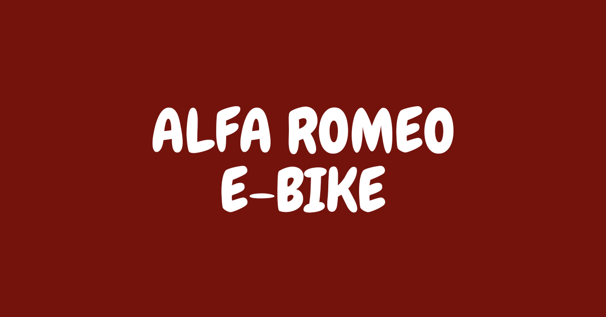 Alfa Romeo e-bike: storia e modelli
